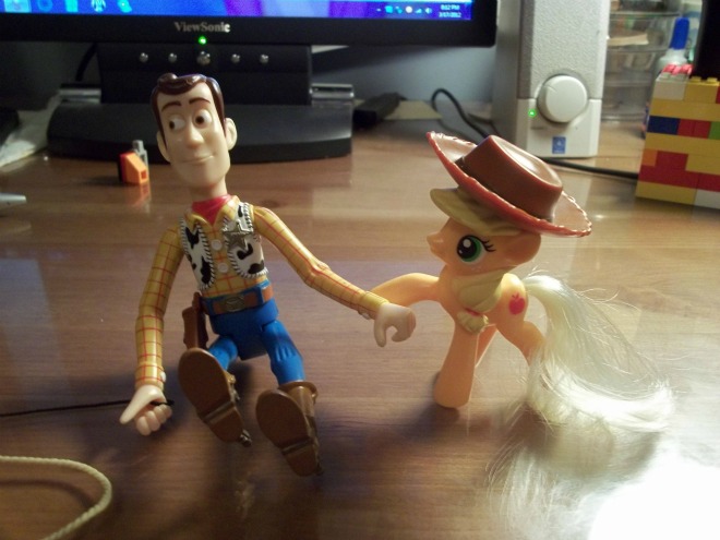 #961850 - safe, applejack, accessory swap, irl, lego, male, mcdonald's ...
