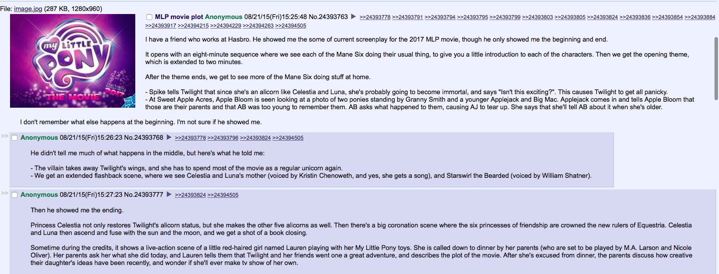 #962958 - safe, /mlp/, 4chan, 4chan screencap, fake, faker than a three ...