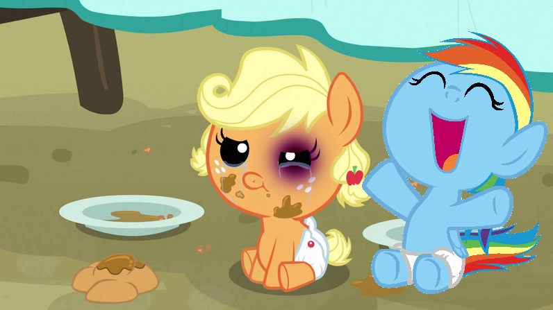 #984622 - semi-grimdark, edit, edited screencap, screencap, applejack ...