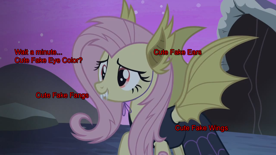 #984635 - safe, edit, edited screencap, screencap, fluttershy, bat pony ...