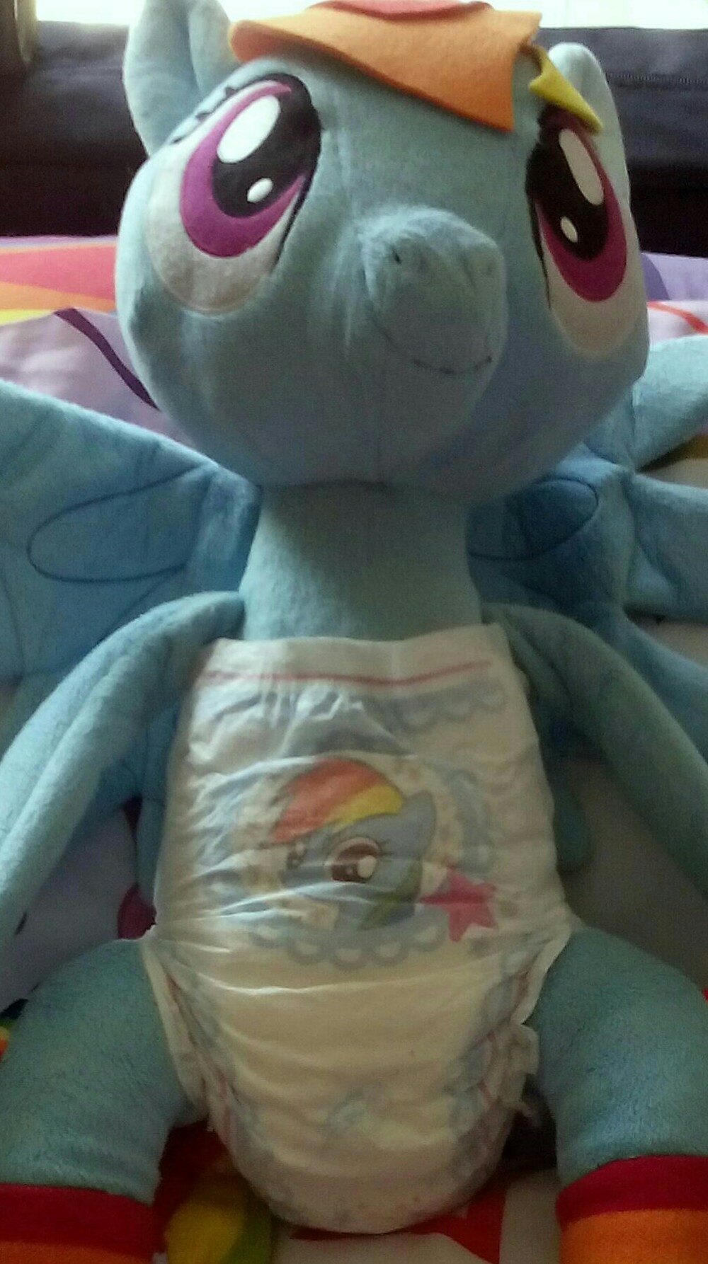 #975029 - questionable, rainbow dash, g4, clothes, diaper, diaper ...