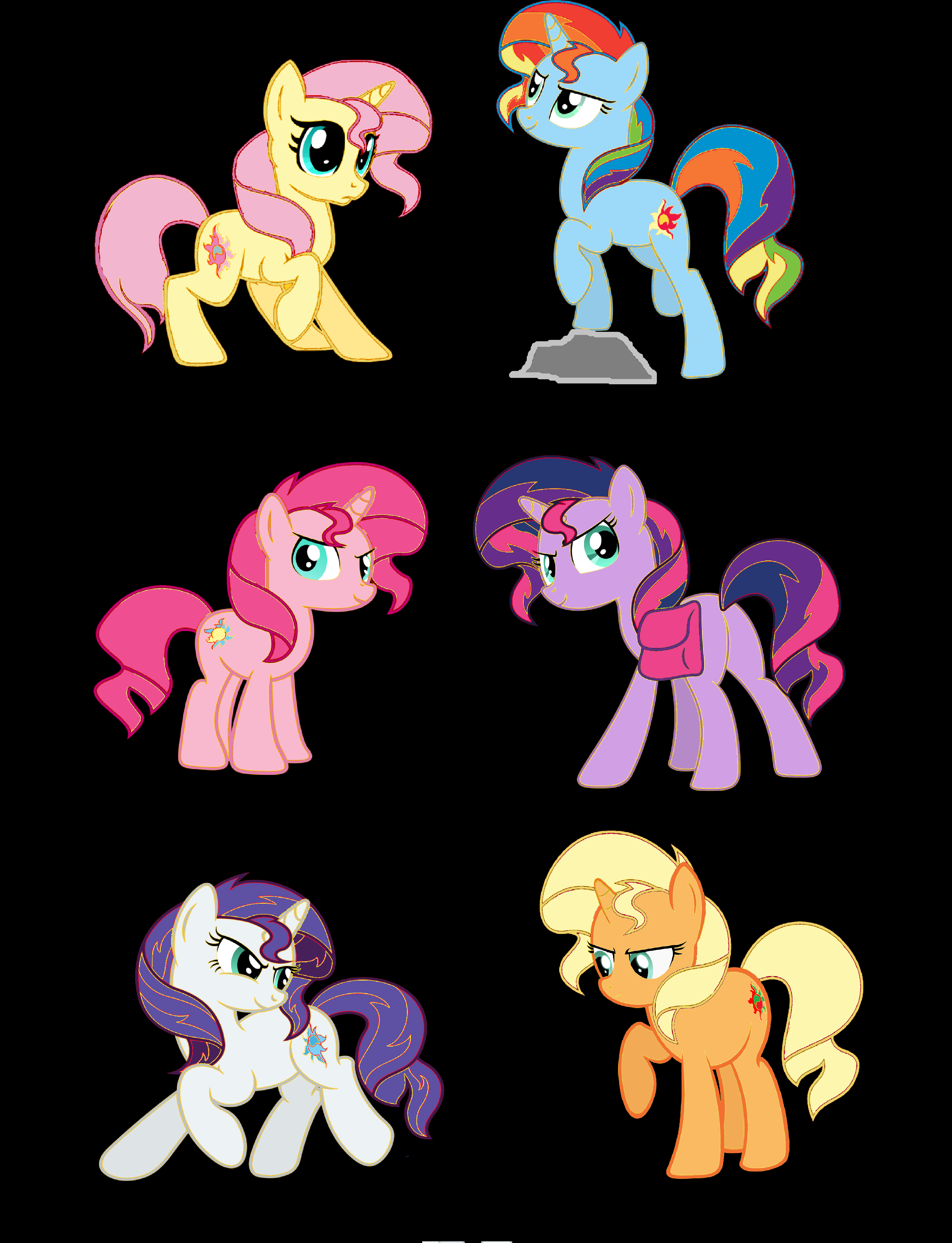 #1068445 - safe, artist:oliwia2514, applejack, fluttershy, pinkie pie ...