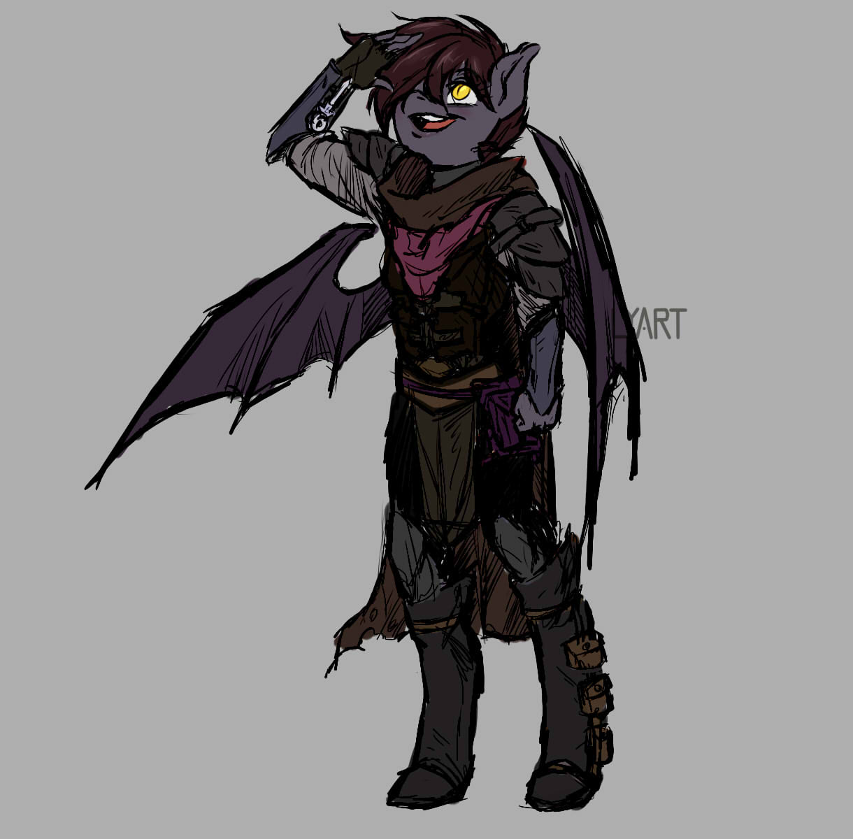 #1073934 - safe, artist:lya, oc, oc only, oc:ilvé, bat pony, anthro ...