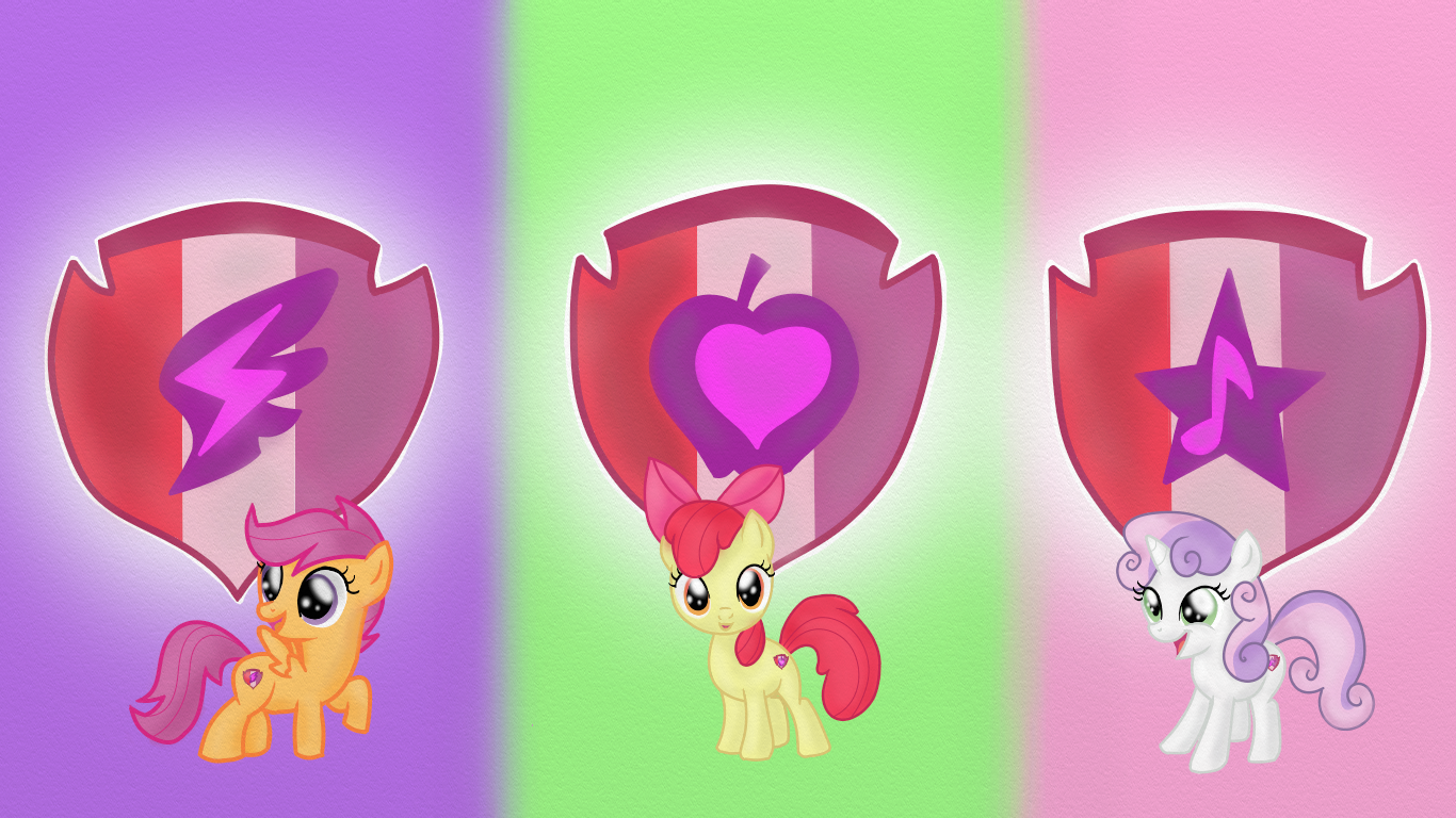 #1077083 - safe, artist:sparklelight3, apple bloom, scootaloo, sweetie ...