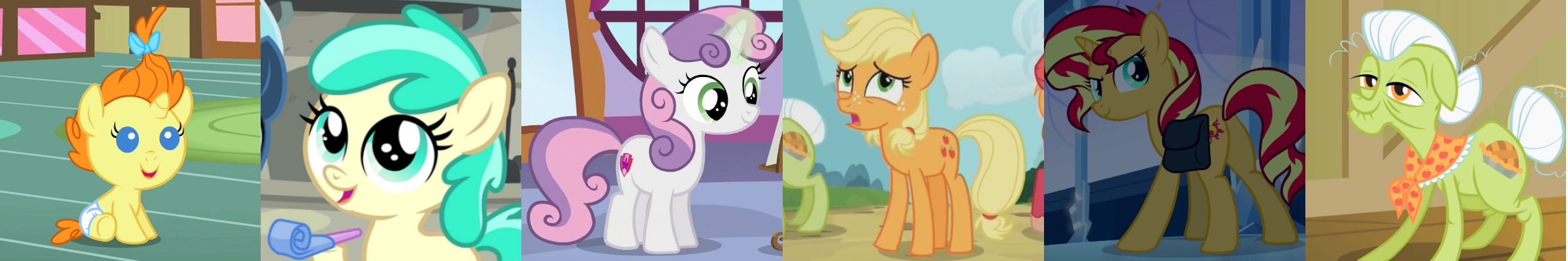 #1271217 - safe, screencap, applejack, granny smith, mint flower ...
