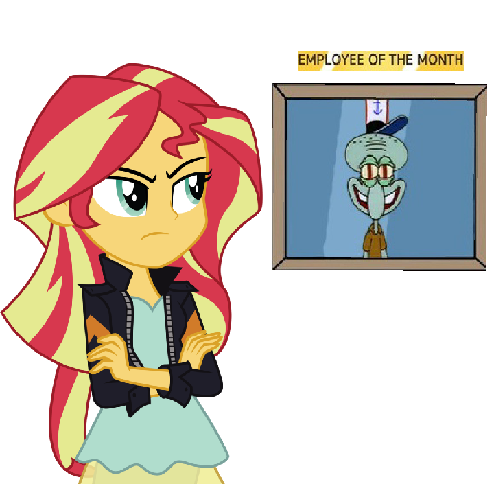 #1277195 - safe, sunset shimmer, equestria girls, employee of the month ...