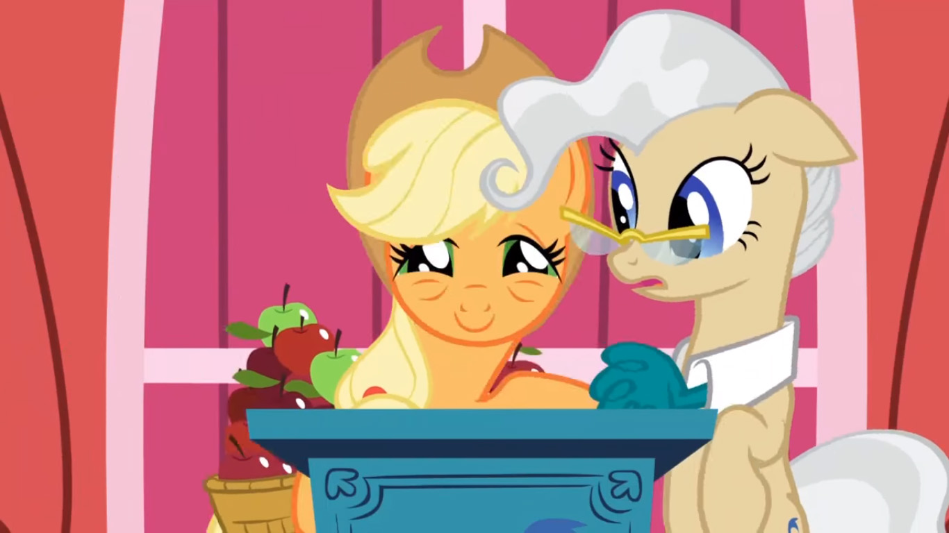 #1300451 - safe, screencap, applejack, mayor mare, pony, applebuck ...