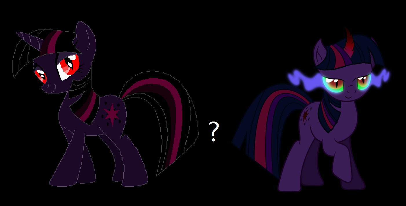 #1305238 - safe, twilight sparkle, g4, colored horn, corrupted ...