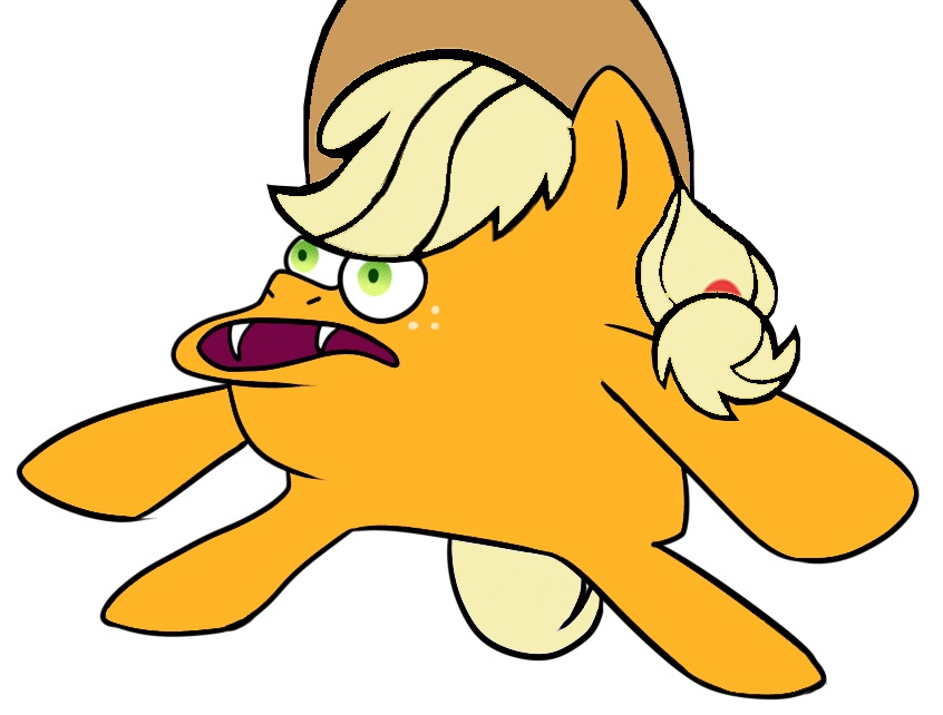 #1312875 - safe, applejack, blank flank, female, meme, open mouth ...