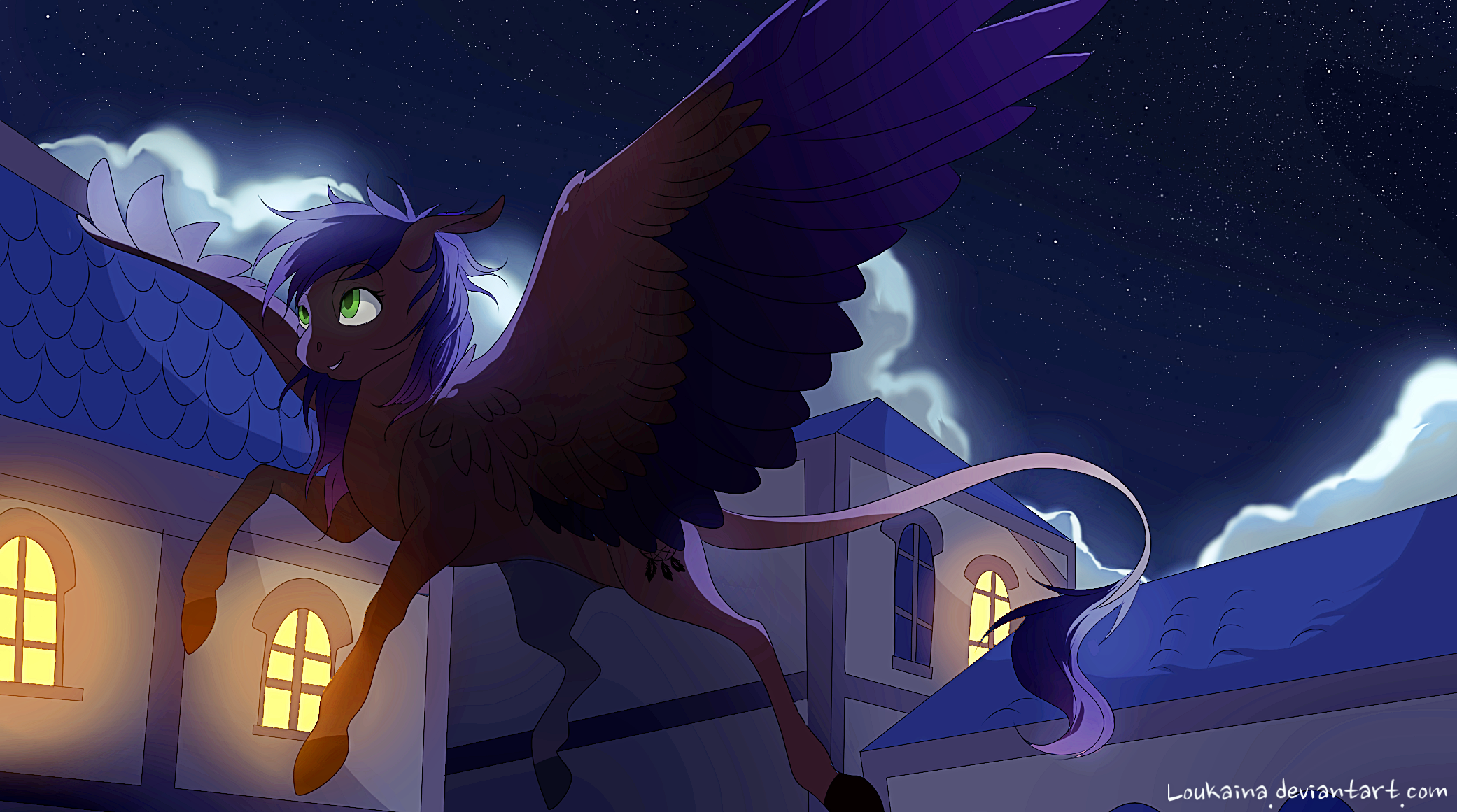 #1084177 - safe, artist:loukaina, oc, oc only, oc:evening howler ...