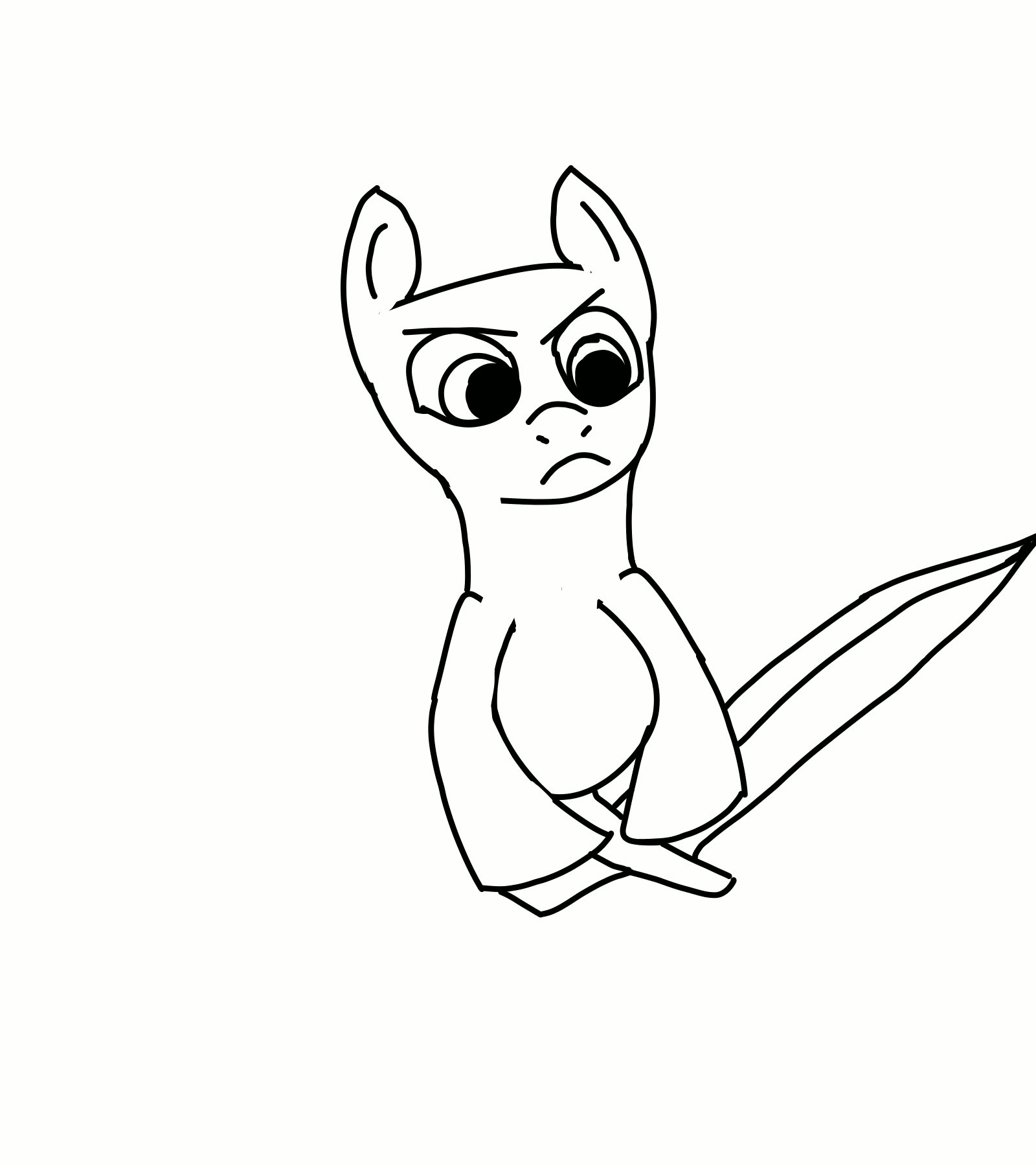 #1109948 - safe, animated, hoof hold, monochrome, slash, solo, sword ...