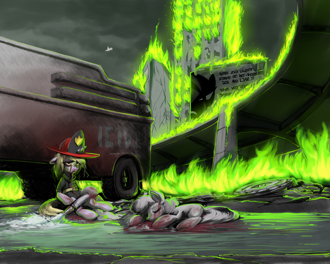 #1113171 - artist:moonlitbrush, balefire bomb, billboard, bleeding ...