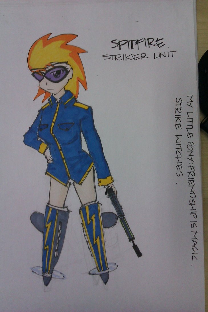 #1102608 - safe, artist:keramatzmode, spitfire, human, crossover ...