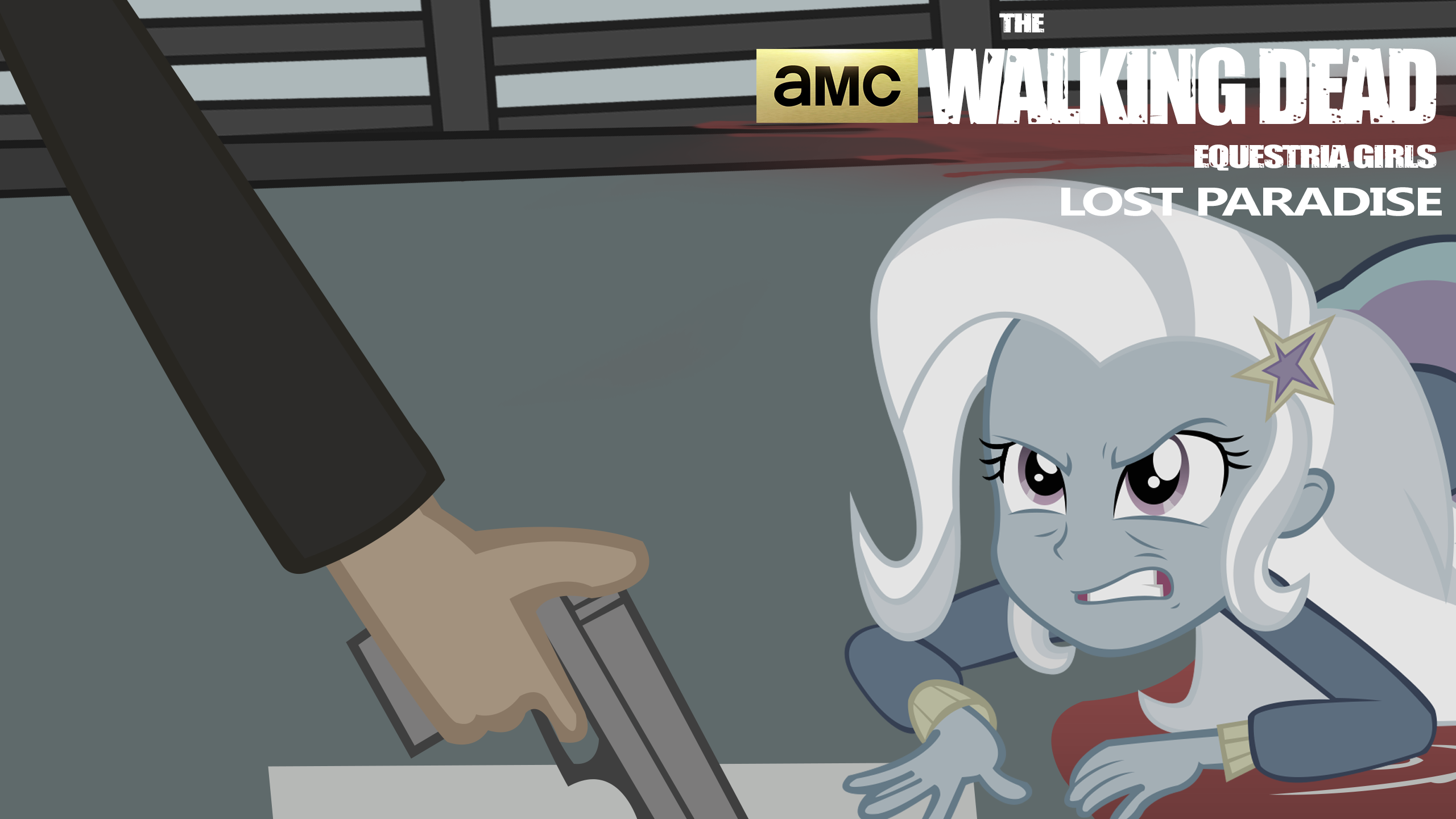 #1138725 - semi-grimdark, artist:ngrycritic, sunset shimmer, trixie ...