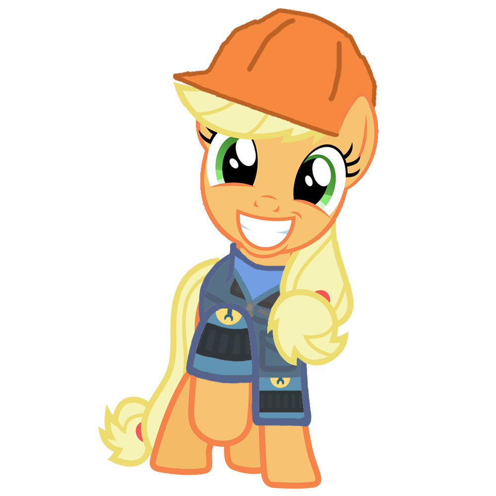 #1143740 - safe, applejack, g4, crossover, engiejack, engineer, female ...