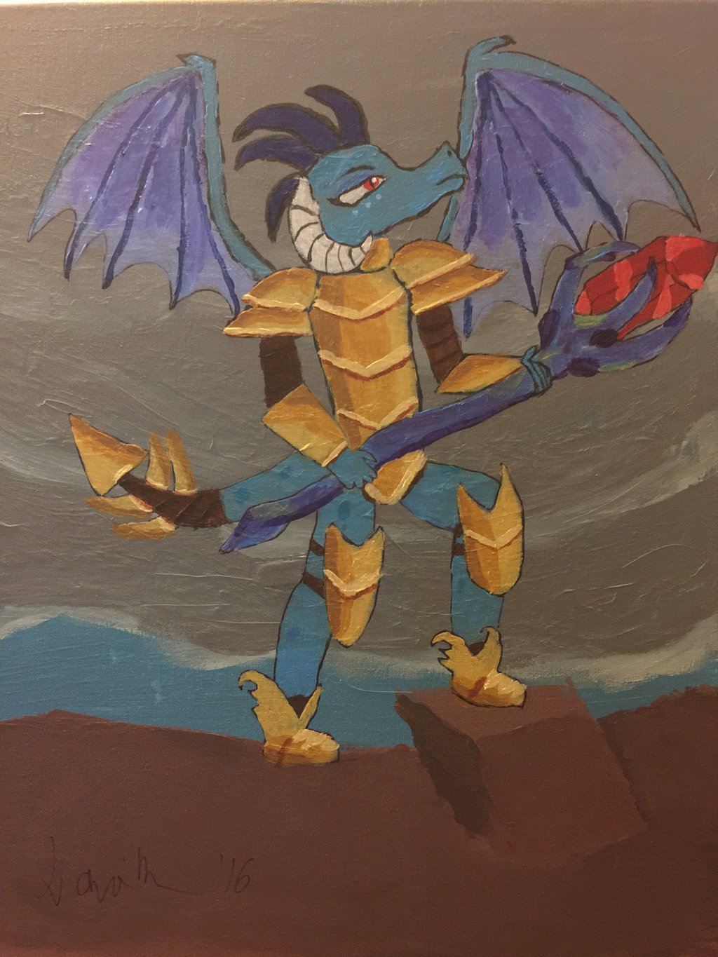 #1150886 - safe, artist:iamkoold, princess ember, dragon, armor ...