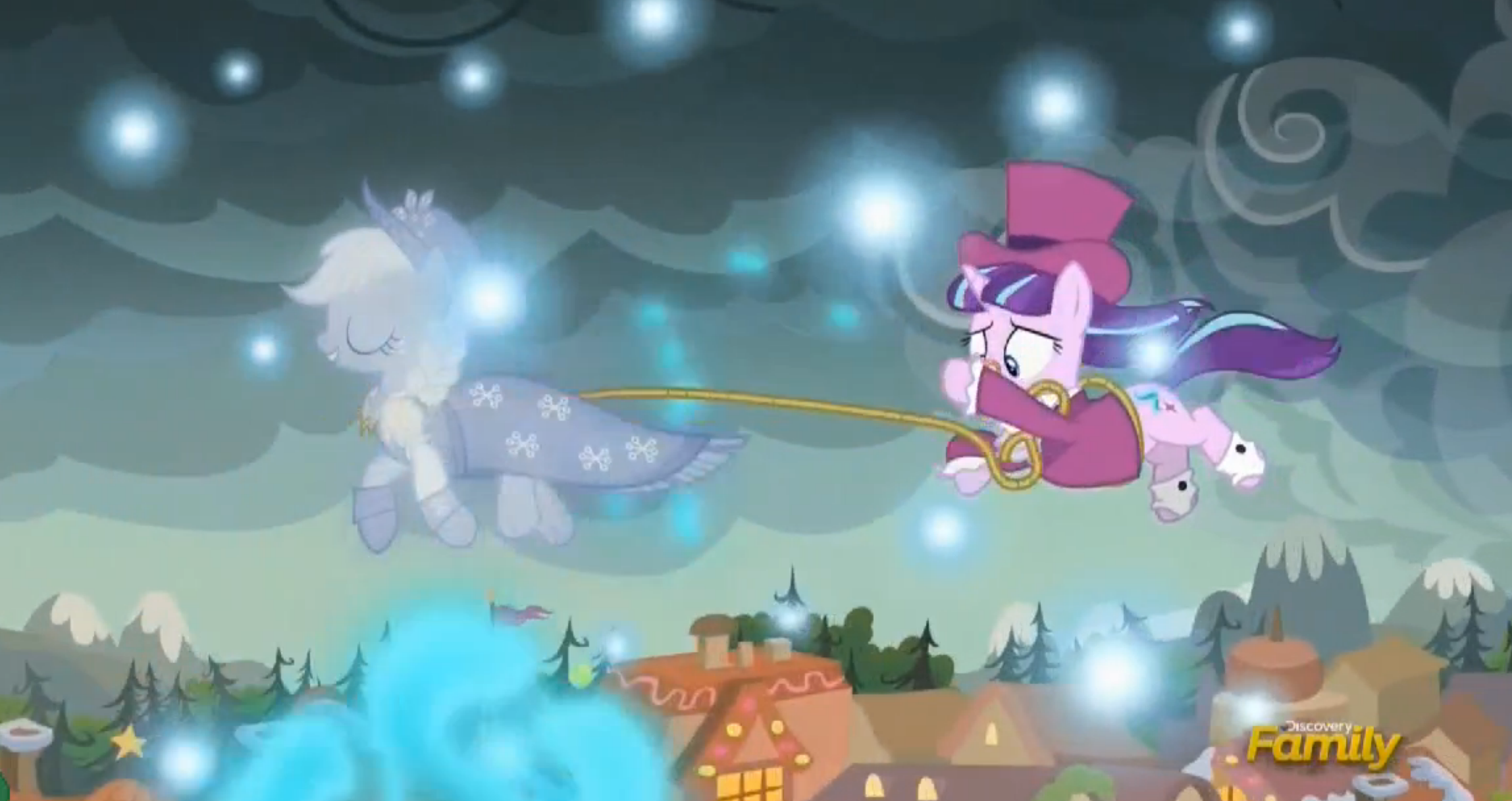 #1153800 - safe, screencap, applejack, snowfall frost, spirit of hearth ...