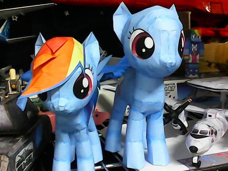 #1163435 - safe, rainbow dash, craft, irl, papercraft, photo - Derpibooru