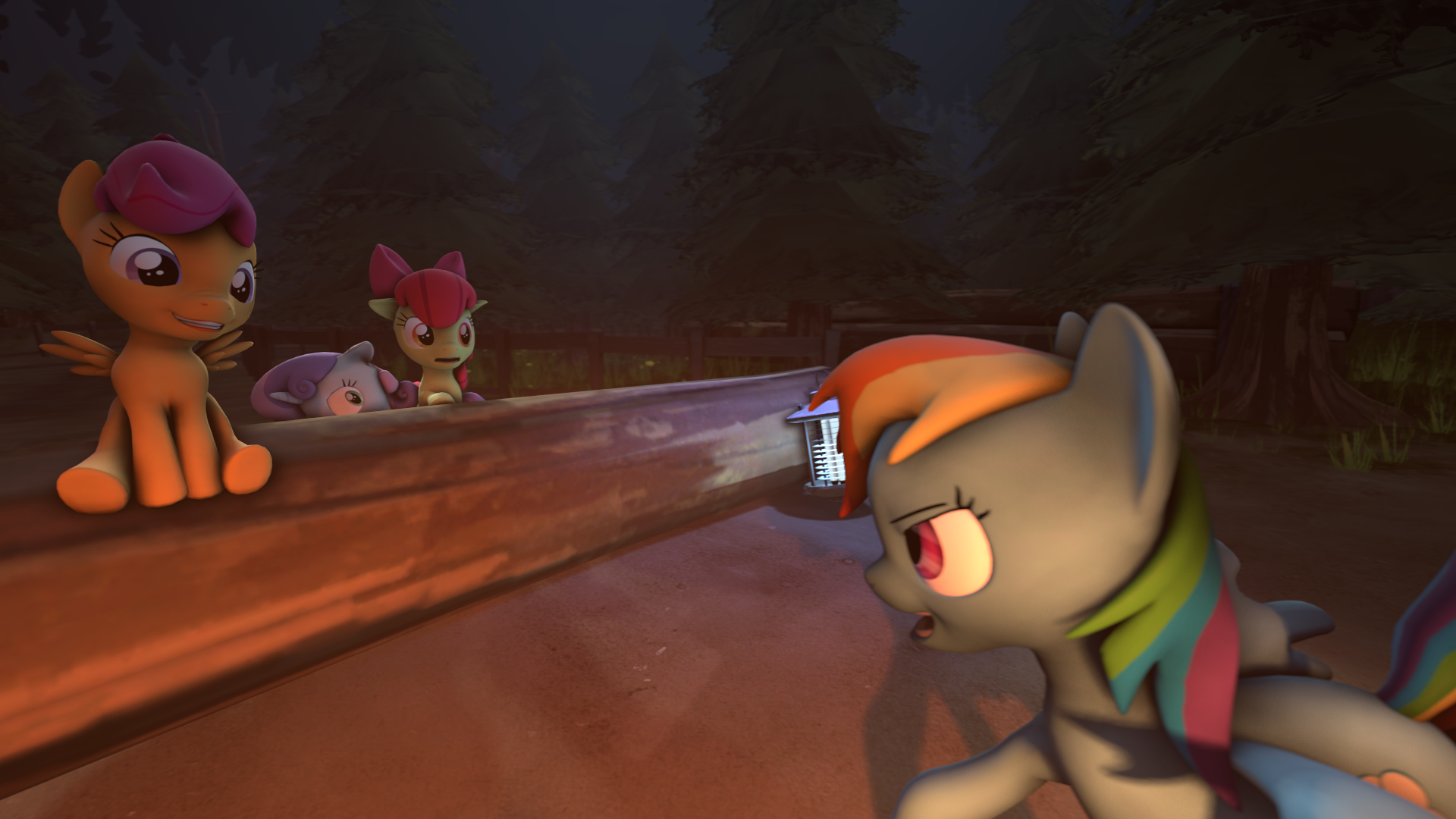 #1182069 - safe, artist:simikiel30, apple bloom, rainbow dash ...