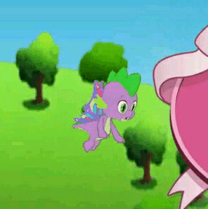 #1188134 - safe, gameloft, spike, dragon, g4, animated, butterfly wings ...