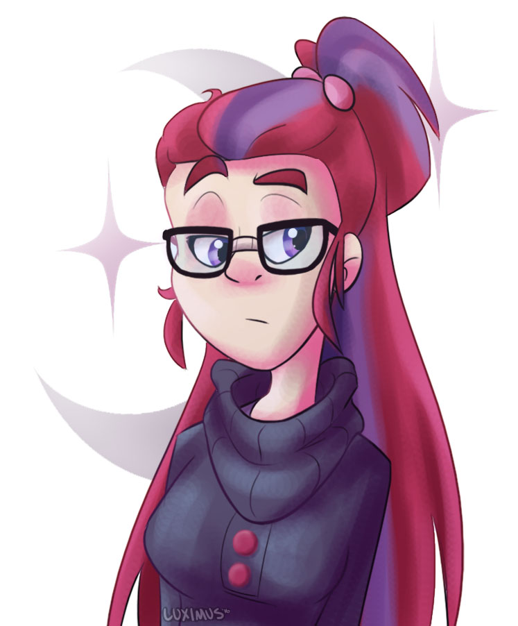 #1171498 - safe, artist:luximus17, moondancer, human, g4, bust, clothes ...