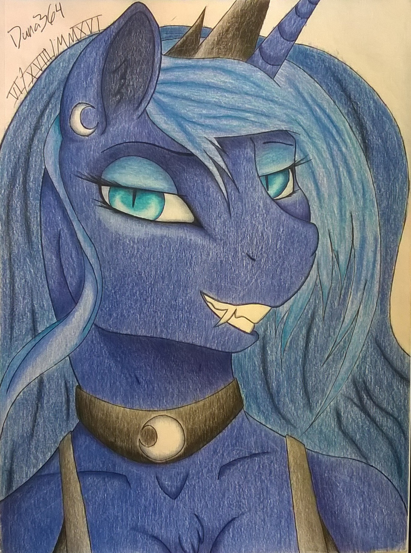 #1202469 - suggestive, artist:duna364, princess luna, anthro, g4, bra ...