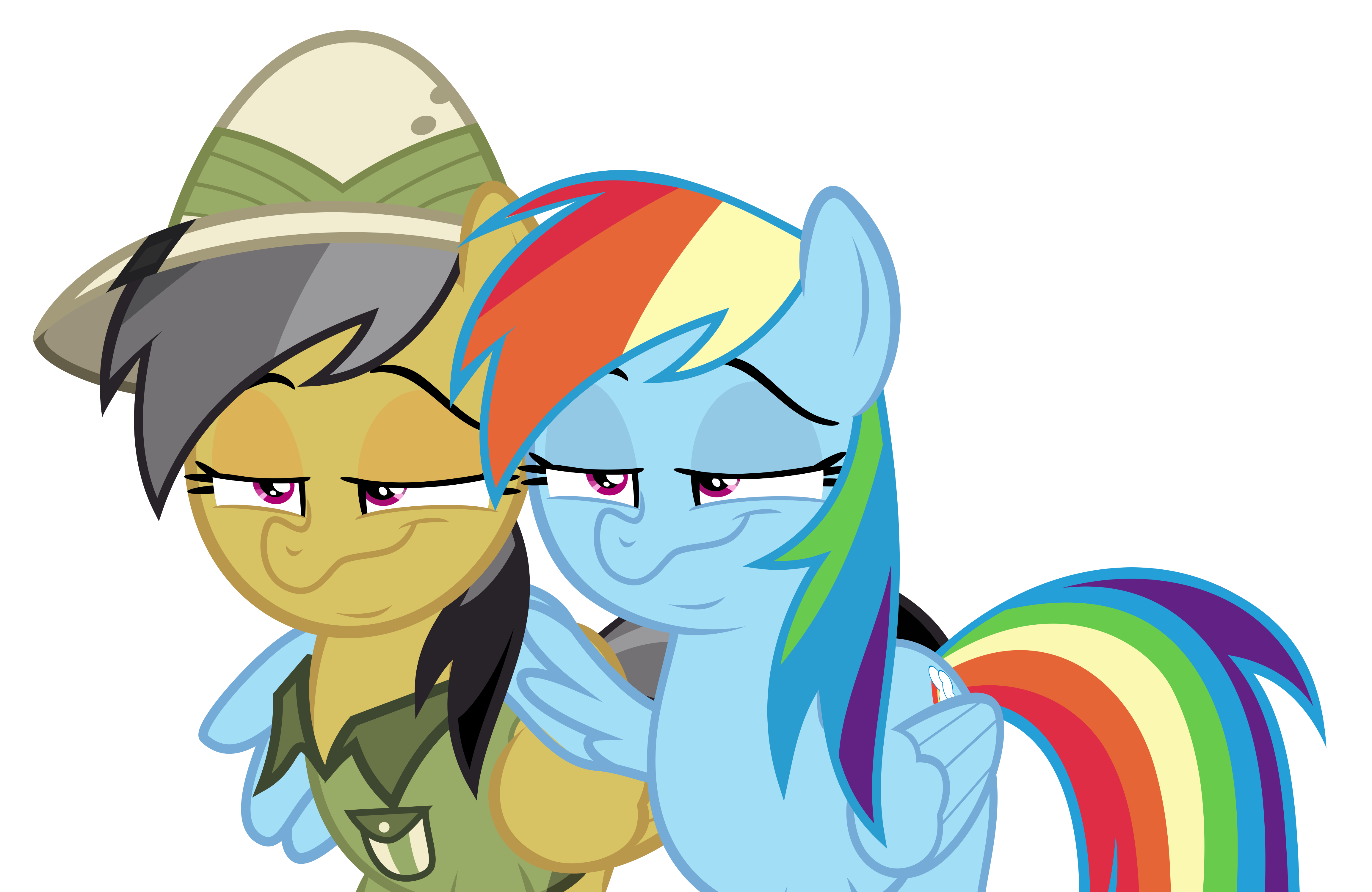 #1213279 - artist:sollace, daring do, dash face, edit, face edit, faic, hug, pony, rainbow dash ...