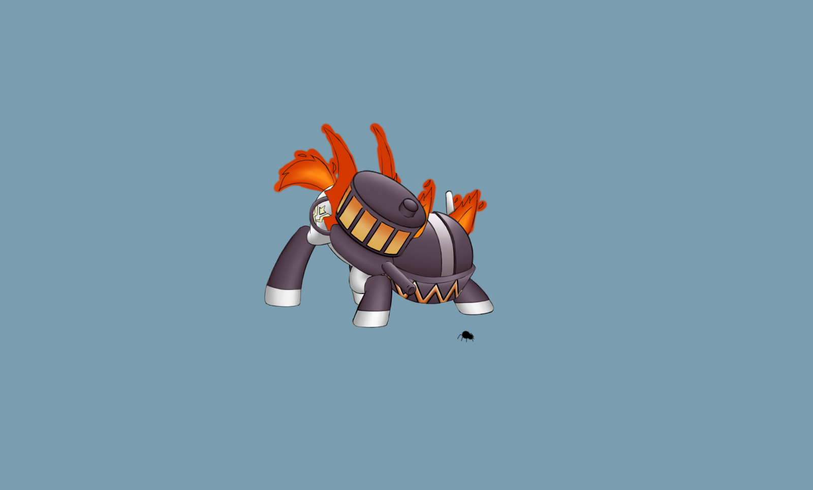 #1194585 - safe, artist:shaymi-san, oc, oc:iron flame, bat pony, pony ...