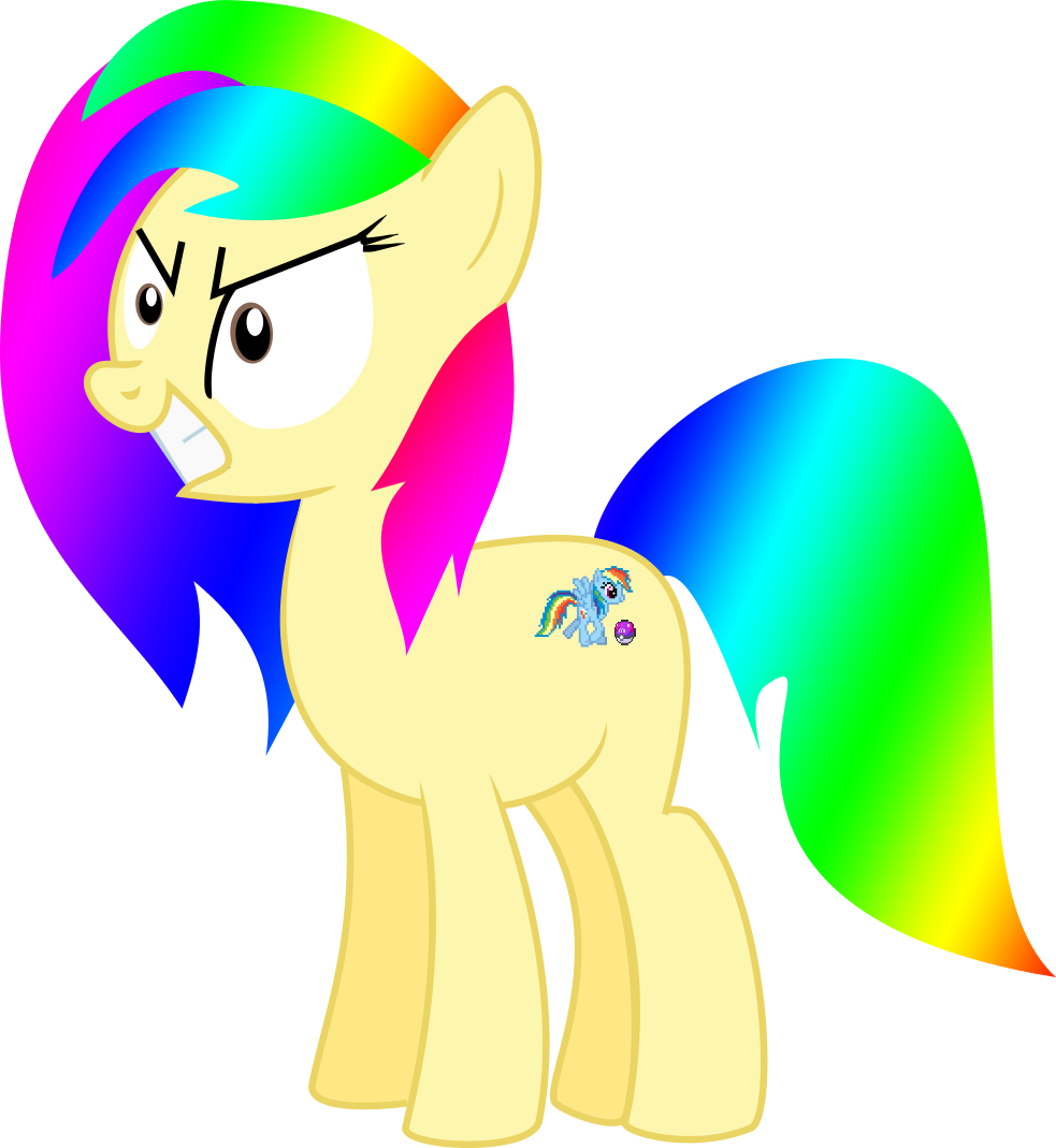 #1196973 - safe, rainbow dash, oc, g4, base used, inkscape, master ball ...