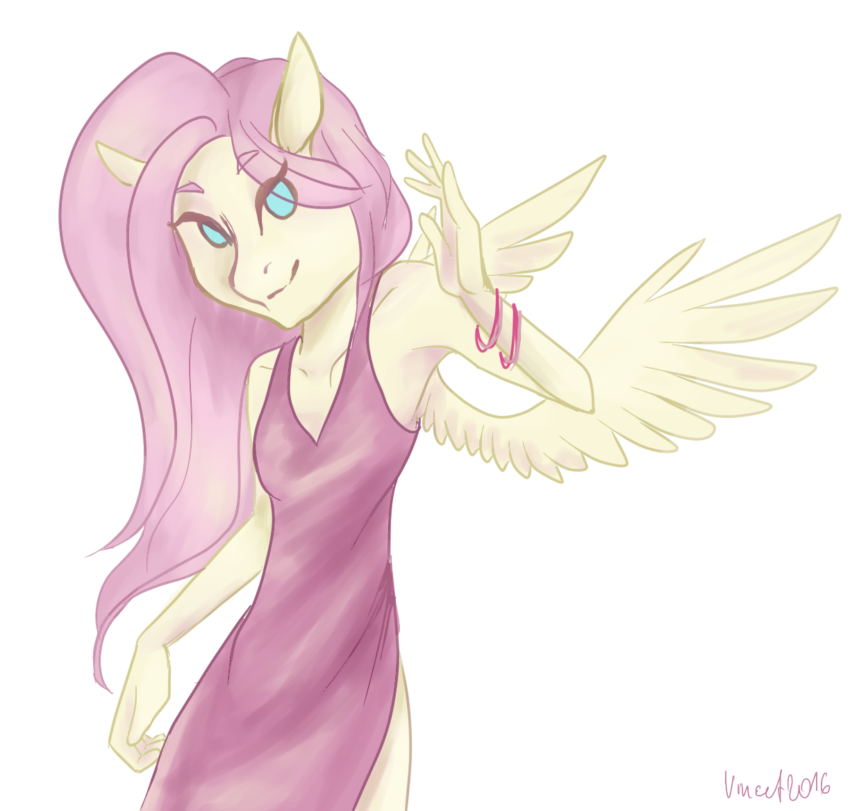 1214622 Safe Artist Vautaryt Fluttershy Anthro Armpits Clothes