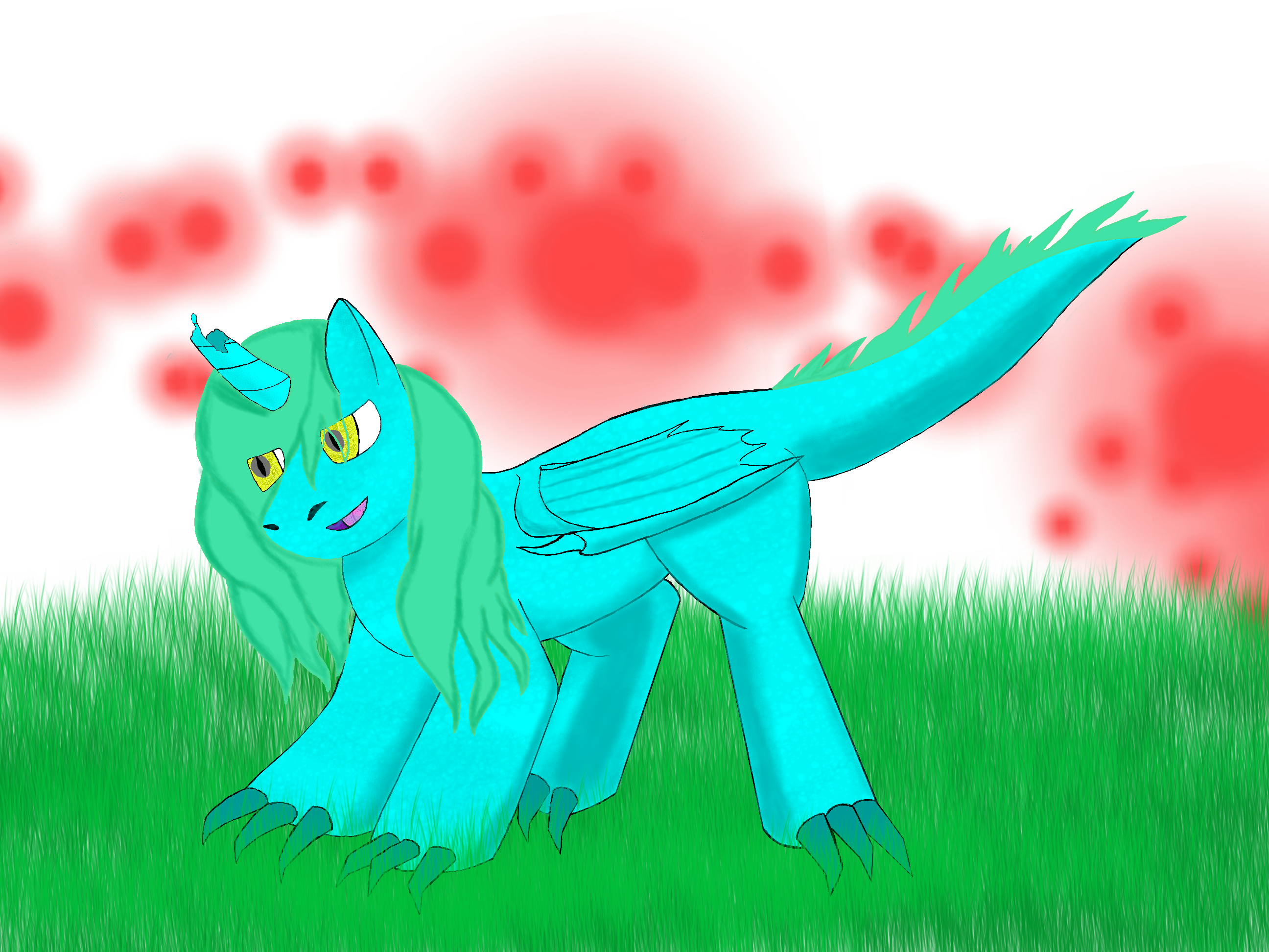 #1227190 - safe, artist:coolcatcool, oc, oc only, alicorn, dracony ...