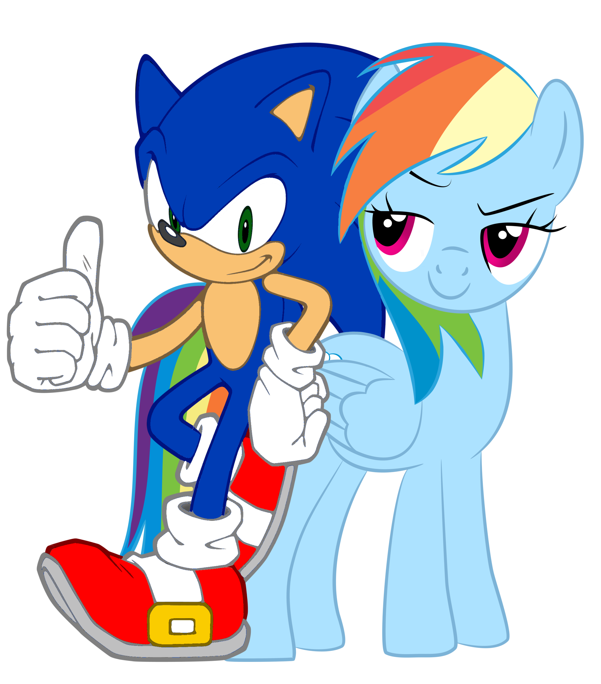 #1228379 - safe, artist:sputnikmann, rainbow dash, g4, crossover, male ...