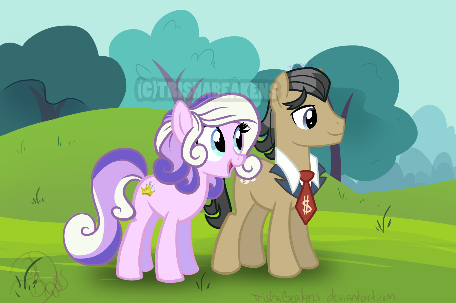 #1237800 - safe, artist:trishabeakens, filthy rich, oc, oc:crystal ...