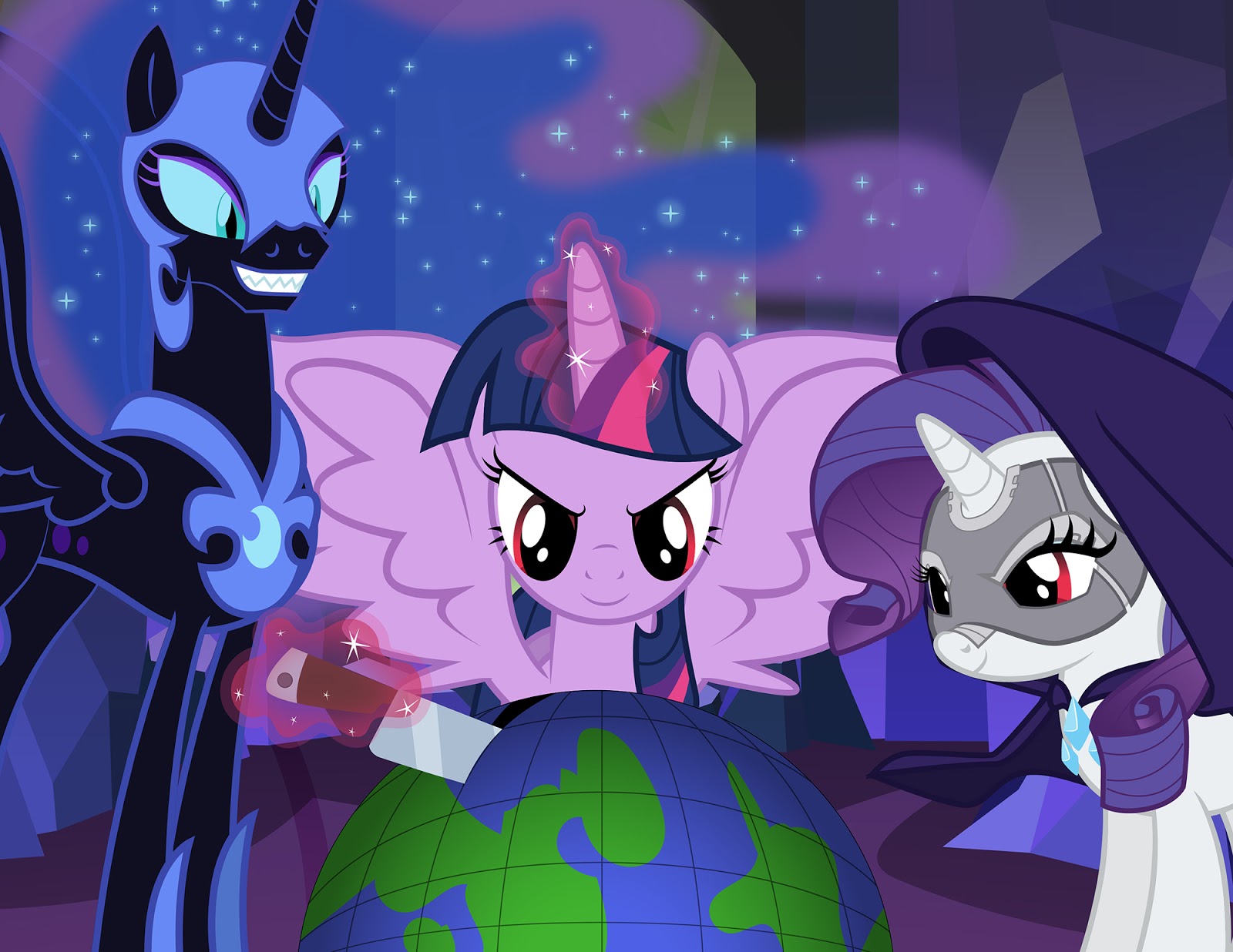 #1238756 - safe, artist:mlp-silver-quill, nightmare moon, rarity ...