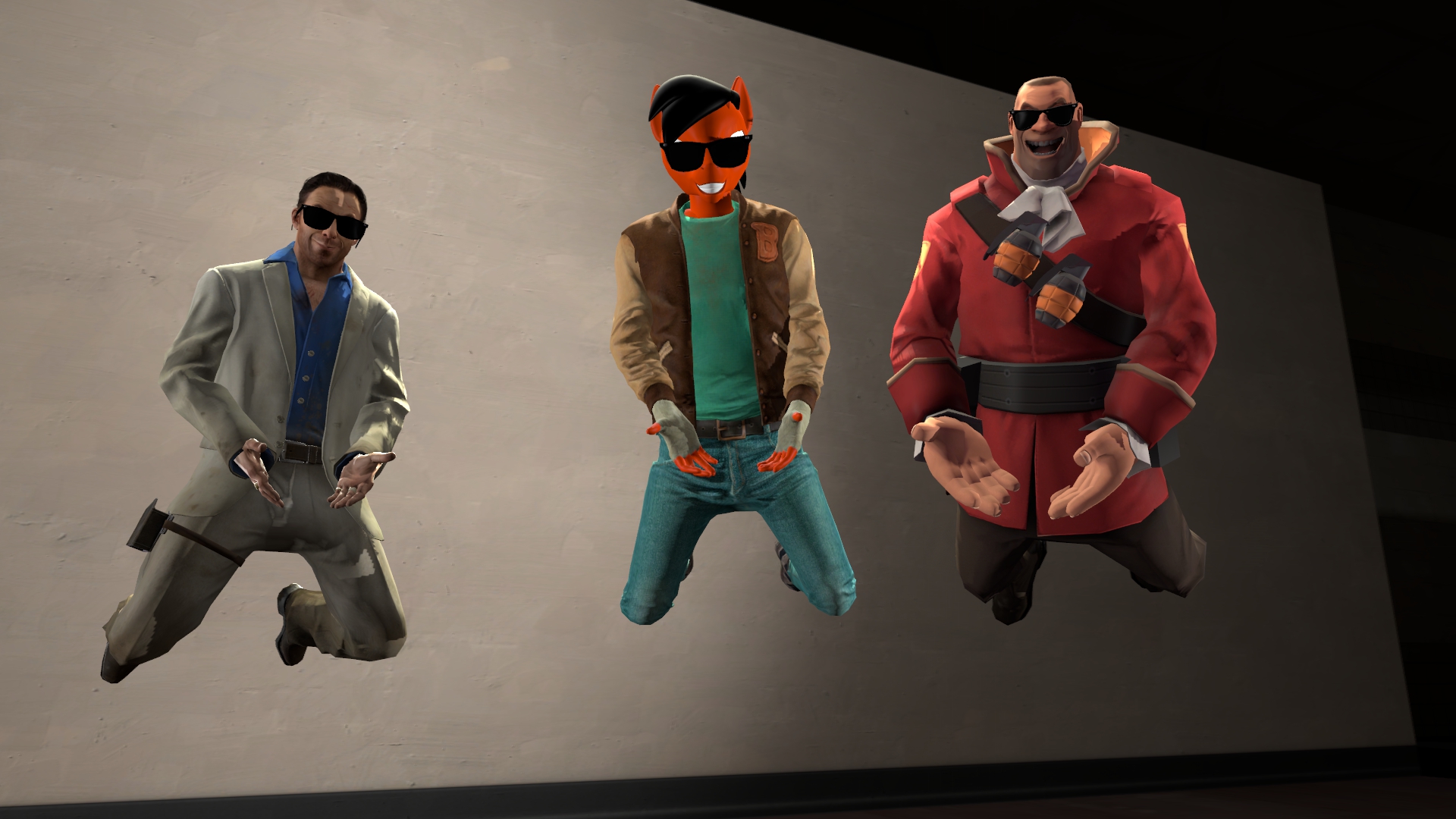 #1259724 - safe, oc, oc only, oc:redmond, 3d, clothes, jacket, left 4 ...