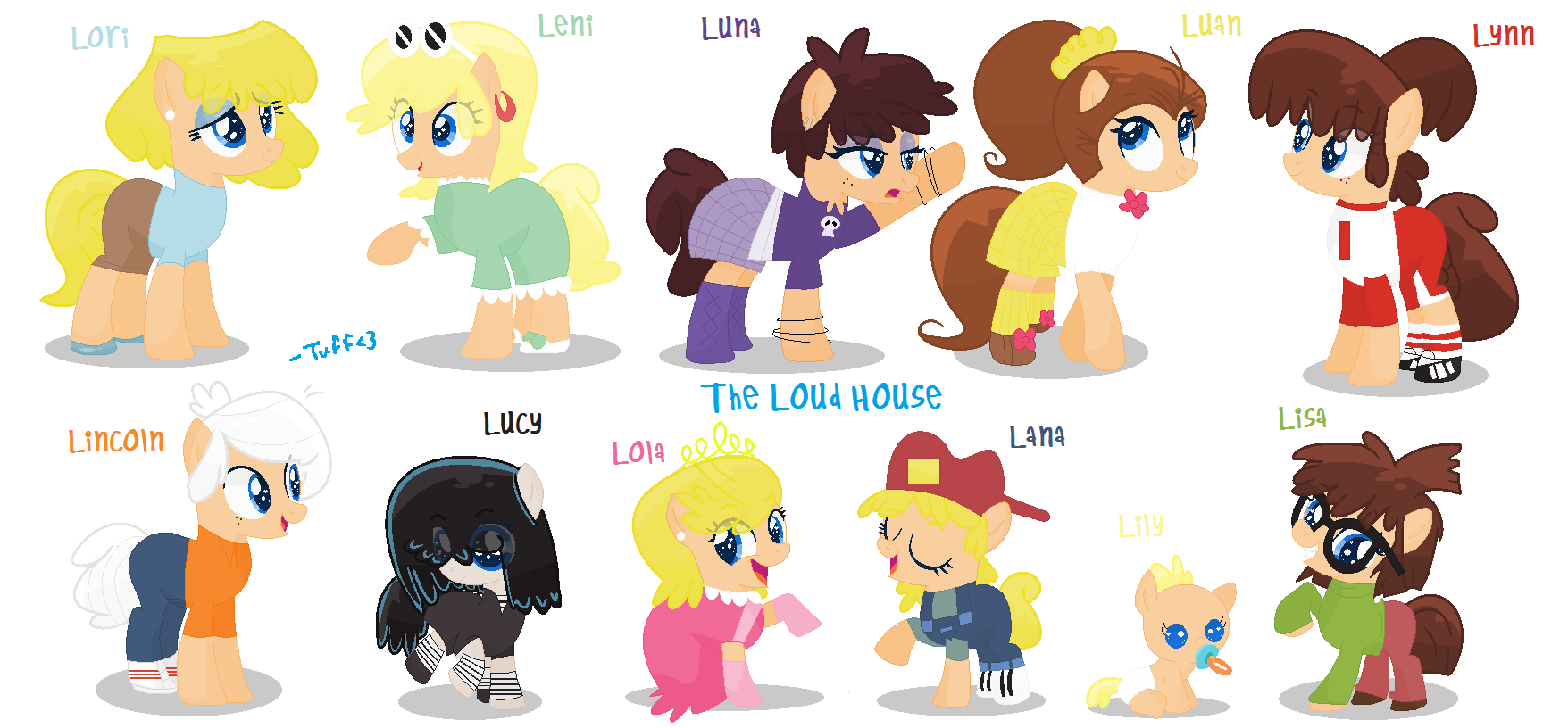 #1245224 - safe, artist:xxtuff-pegasisterxx, edit, colt, female, filly, foal, lana loud, leni ...