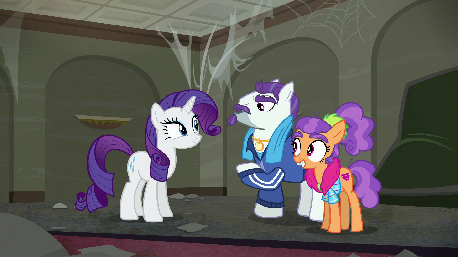 #1329526 - safe, screencap, mr. stripes, plaid stripes, rarity, pony ...