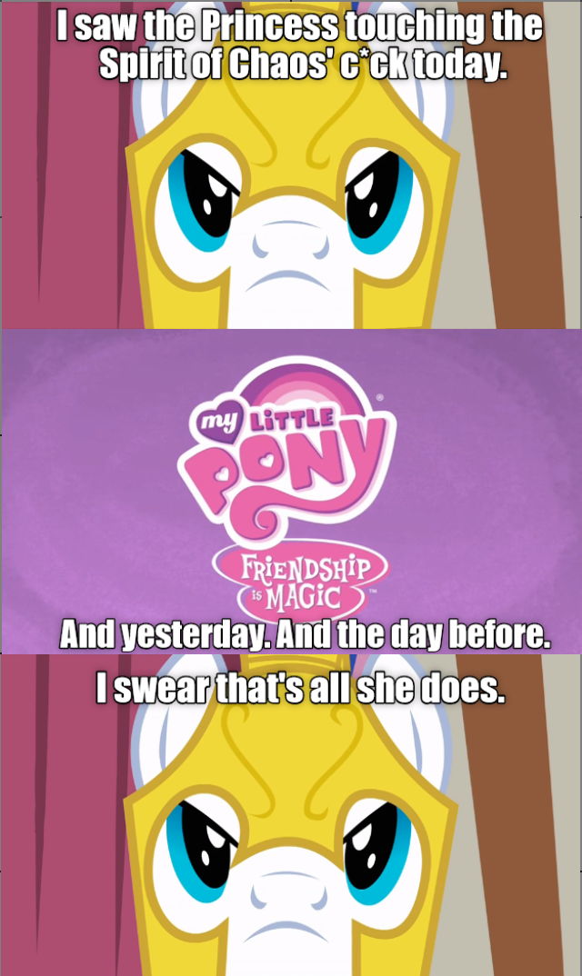 #1352132 - suggestive, comic, gamer poop, royal guard, text - Derpibooru