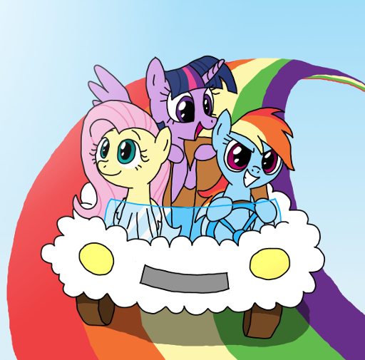 #1552030 - safe, artist:manulis, fluttershy, rainbow dash, twilight ...
