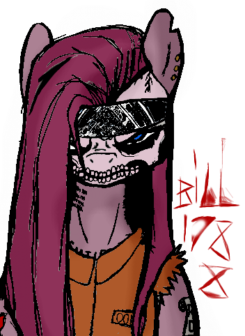 #1553538 - semi-grimdark, pinkie pie, clothes, ear piercing, earring ...