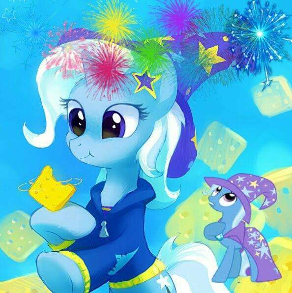 #1588709 - safe, artist:tomatocoup, trixie, pony, unicorn, cheese ...