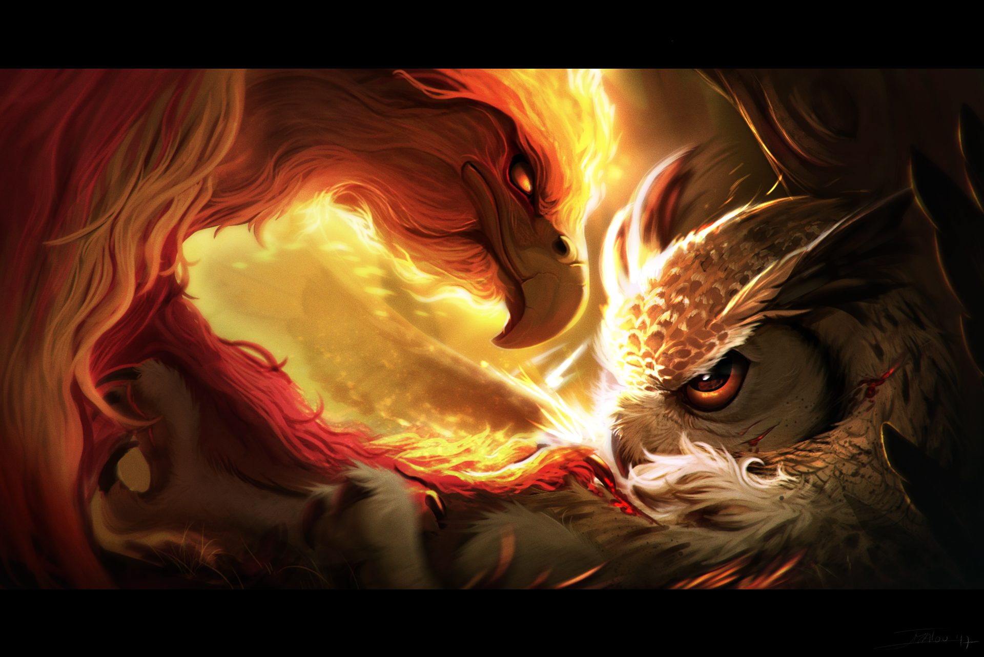 #1592034 - safe, artist:imalou, owlowiscious, philomena, bird, owl ...