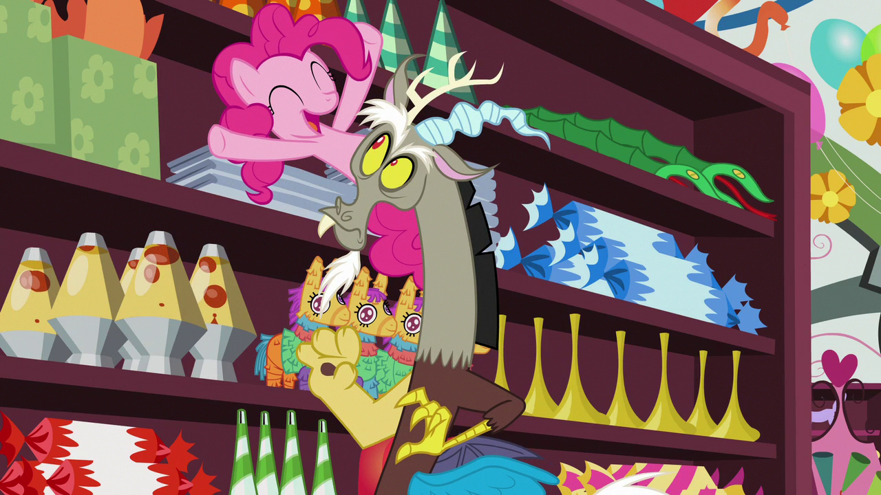 #1609289 - safe, screencap, discord, pinkie pie, pony, discordant ...