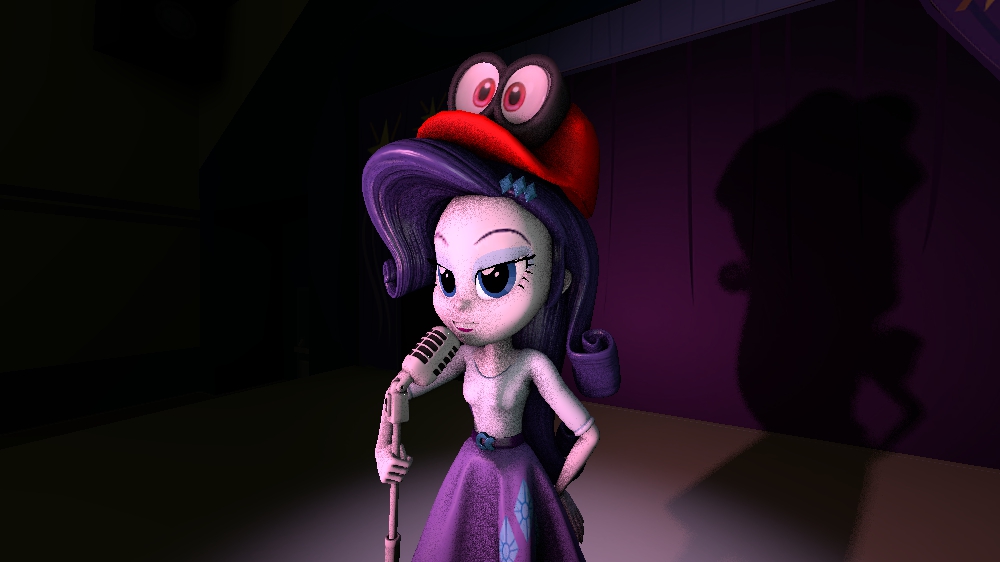 #1611331 - safe, artist:jeroen01, rarity, equestria girls, 3d, cappy ...