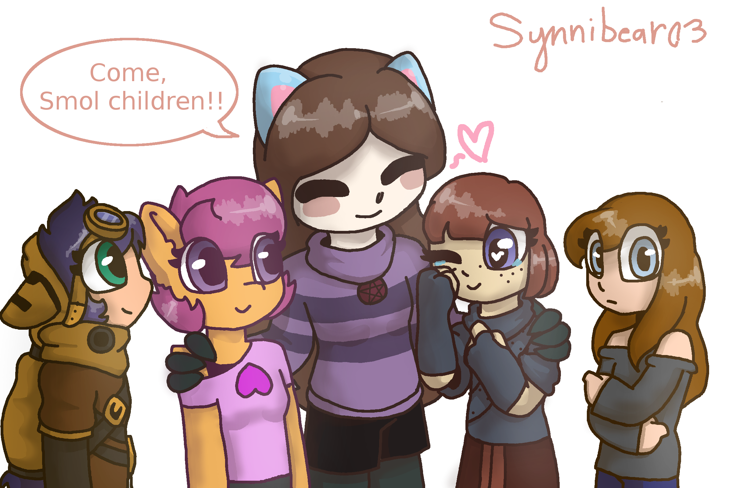 #1619468 - safe, artist:synnibear03, scootaloo, oc, oc:ponytale ...