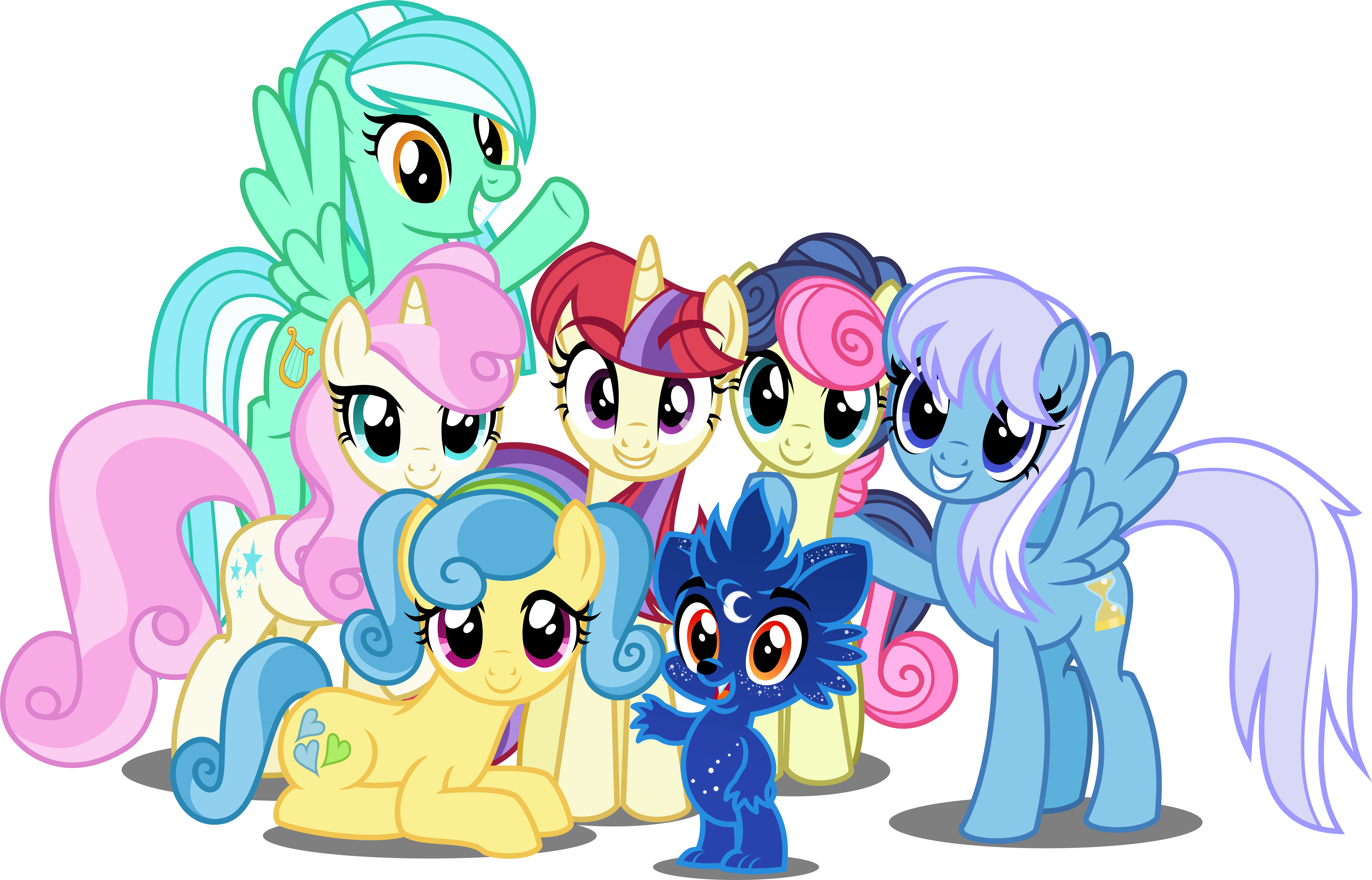 #1387254 - safe, artist:orin331, bon bon, lemon hearts, lyra ...