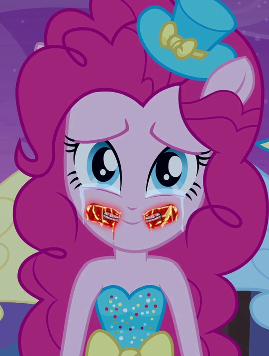 #1390226 - grimdark, grotesque, pinkie pie, equestria girls, creepy ...