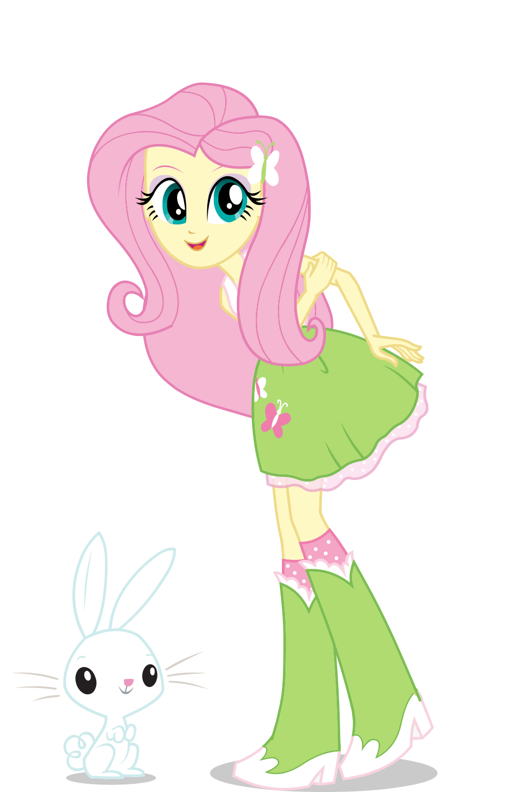 #1378193 - safe, angel bunny, fluttershy, rabbit, equestria girls, g4 ...