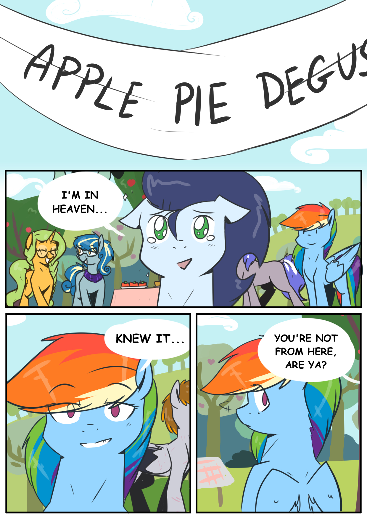 #1379194 - safe, artist:lrusu, rainbow dash, soarin', oc, pony, comic ...