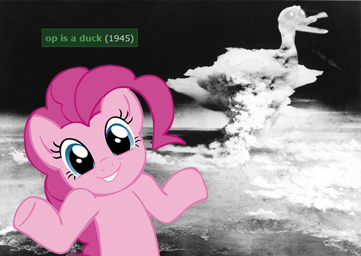 #1401377 - safe, pinkie pie, derpibooru, g4, atomic bomb, hiroshima ...